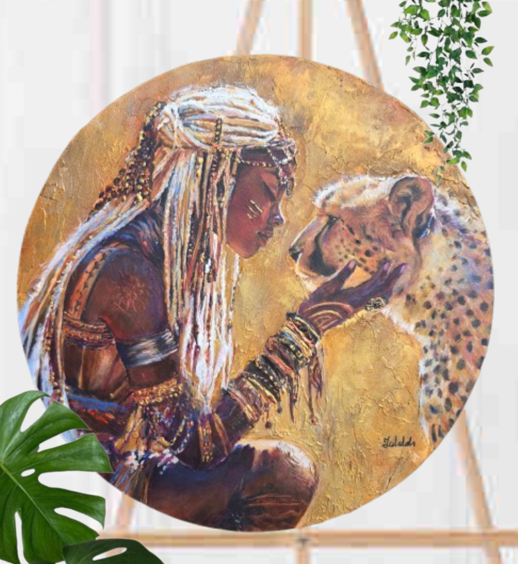 Queen Ranavalona of Merina 1 (African Queens Textured Art) (SOLD)– OnaiiArt